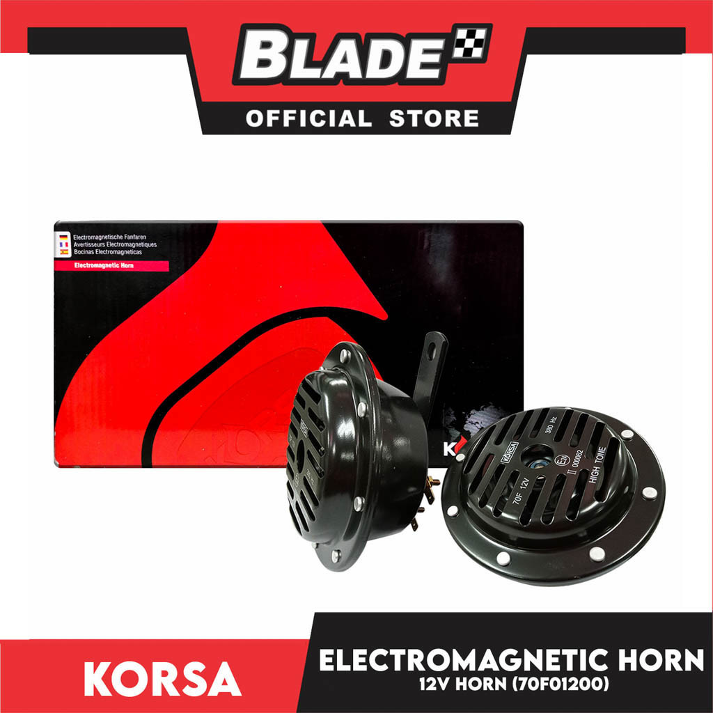 Korsa Horn Electromagnetic Horn 12V (70F01200) Black Color | Shopee Philippines