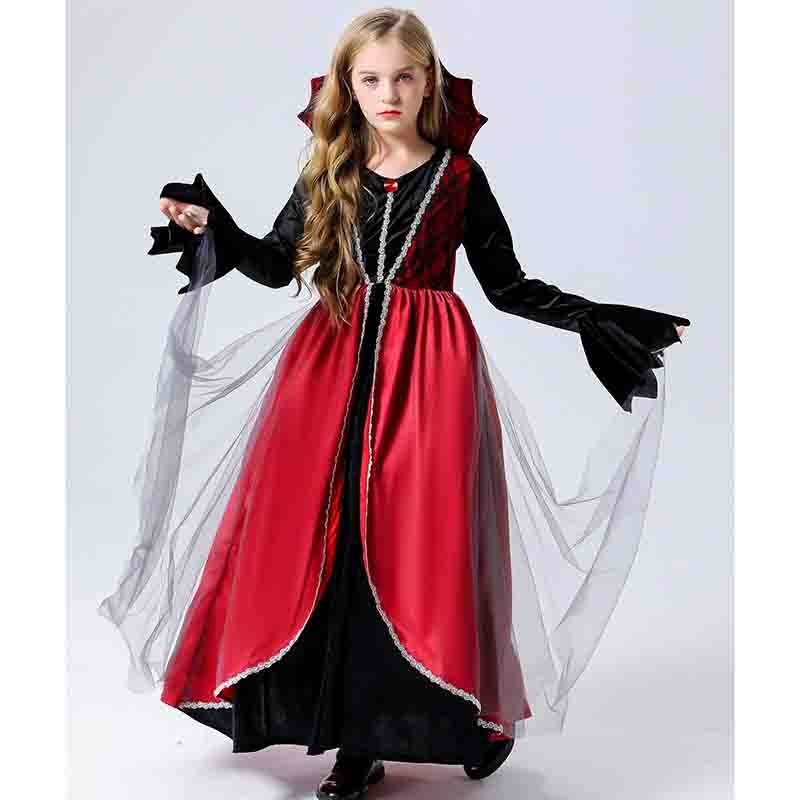 Medieval Royal Vampire Costume for Girls Deluxe Set Children's Court ...