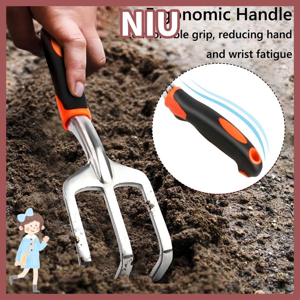 NIUYOUSI Hand Rake Garden Tool, Gardening Ergonomic Handle Hand ...