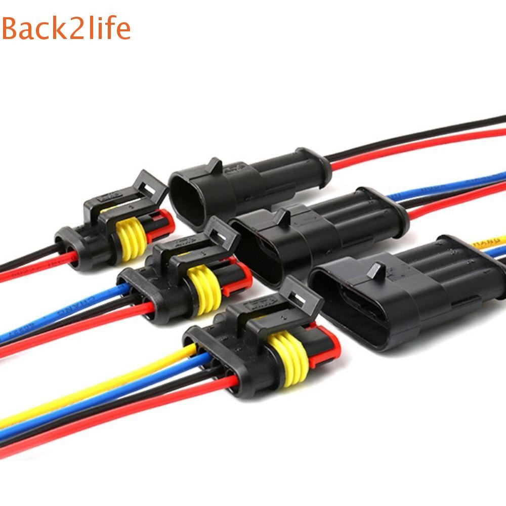 BACK2LIFE Electrical Connector Plug Car Motorcycle Plug-In Unit 1P 2P ...