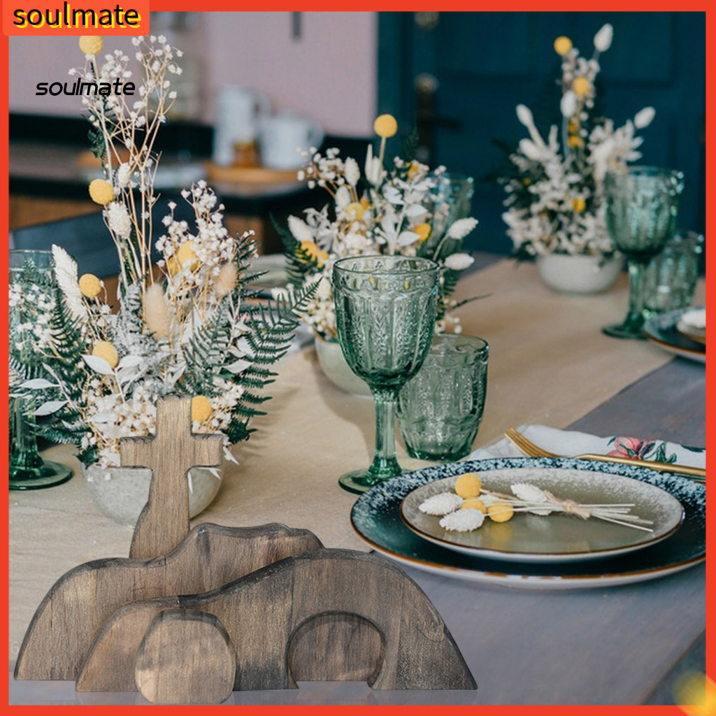soulmate| Wooden Easter Decor Resurrection Scene Decoration Handcrafted ...