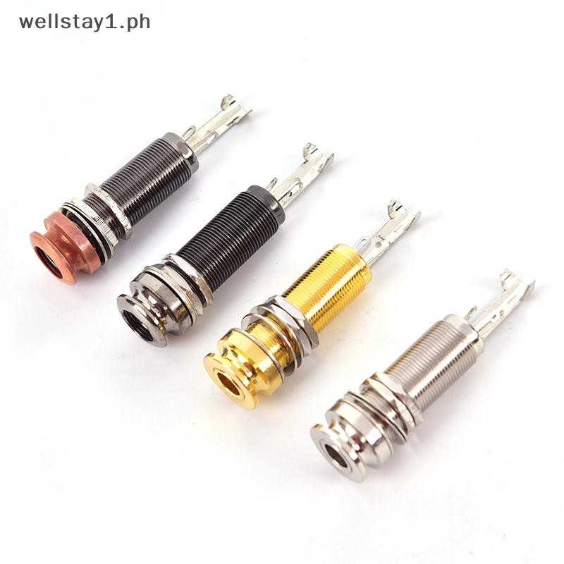[wellstay1] 1pc Brass Electric Guitar Bass Input/Output Mono Long ...