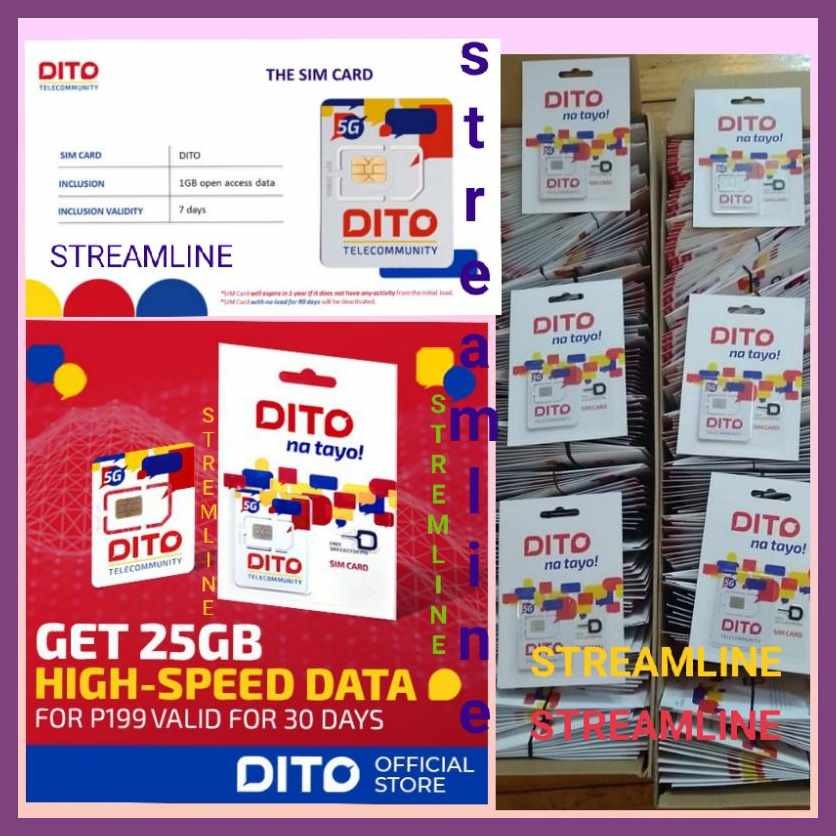 DITO:E;P#sealed>j)|I(sim}N)3gbfree}x)with}t)load}L)200 1month | Shopee ...