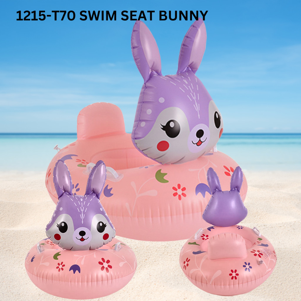 Happy Campers Swimming Inflatable Cute Bunny Floater Seat Salbabida for ...