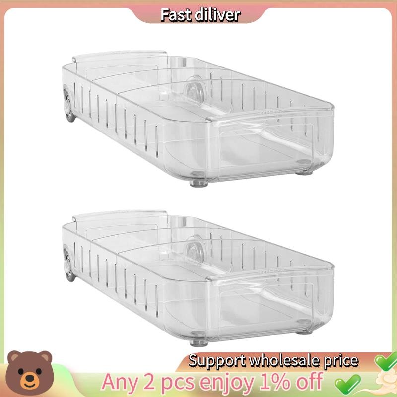 In stock-2 Pack Refrigerator Drawer Storage Box Kitchen Freezer ...