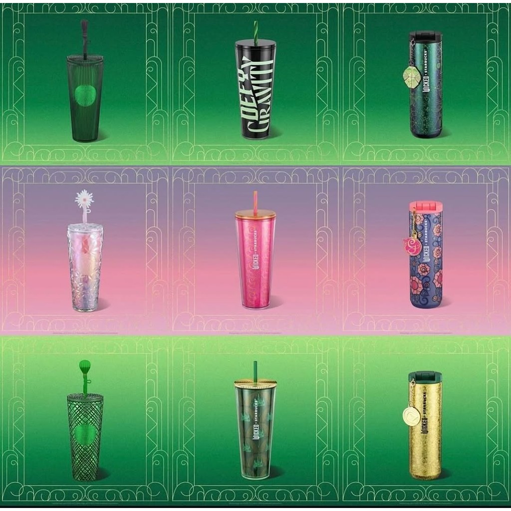 Starbucks x Wicked 2024 Limited Edition Exclusive Cold Cups & Tumblers ...