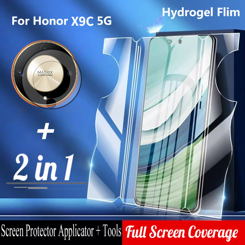 2 in 1 Honor X9C 5G Soft Hydrogel Screen Protector For Honor X9C X9B ...