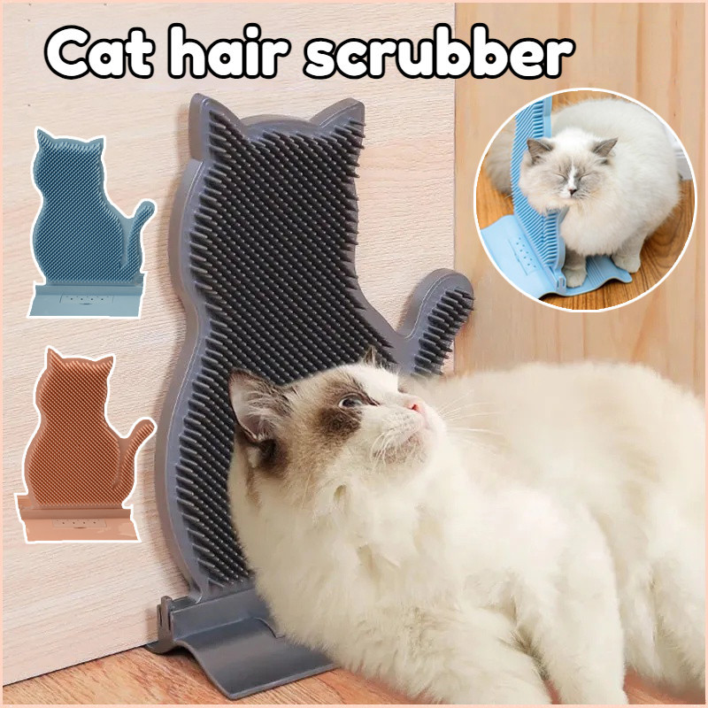 Cat Scratching Board Self Scrubbing Device Kitten Brush Toy with Catnip ...