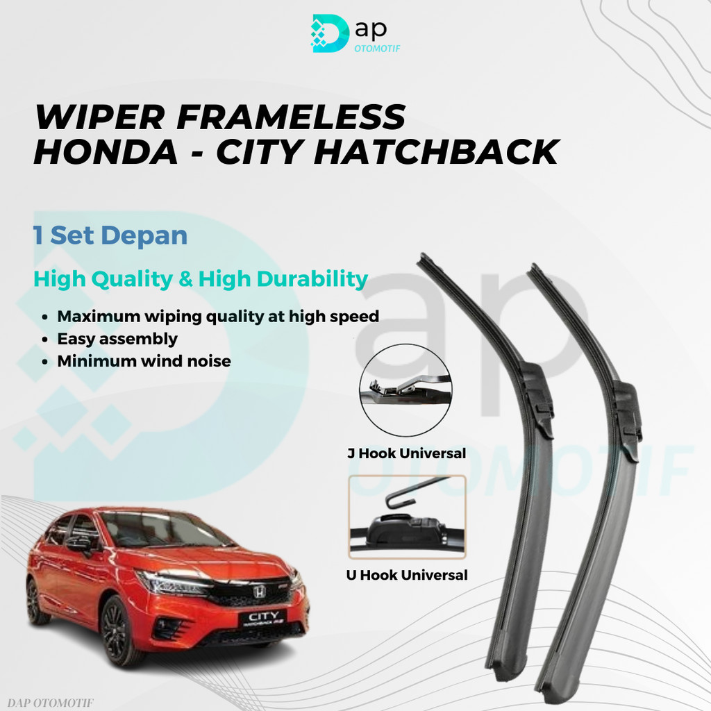 Honda City Hatchback Frameless Wiper 1set Front (2Pcs) | Shopee Philippines