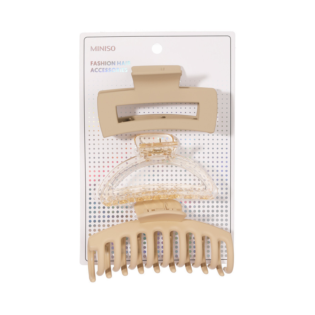 MINISO Matte Hair Claw Clips (3 pcs) | Shopee Philippines