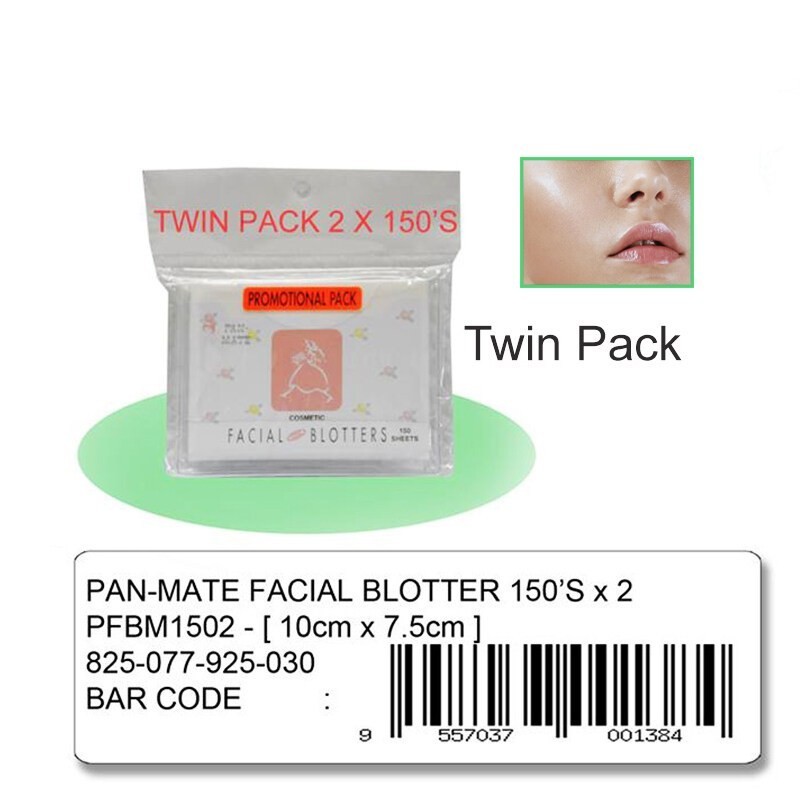 Pan Mate Facial Blotters ( 2 x 150 Sheets ) | Shopee Philippines