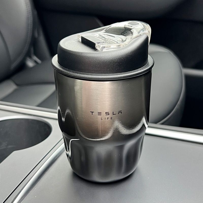 Tesla/TESLA Black Metal Gradient Coffee Cup Heat and Cold Insulation ...