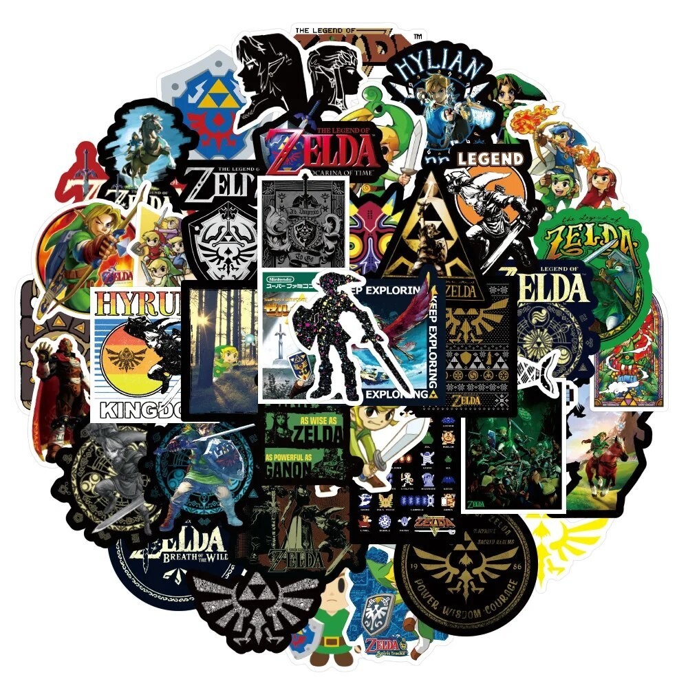 2023new 50pcs The Legend Of Zelda Graffiti Skateboard Pocket Suitcase ...