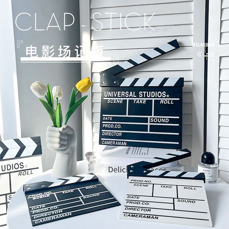 Photo Props Ornaments Movie Director Board Wooden Field Note Board ...