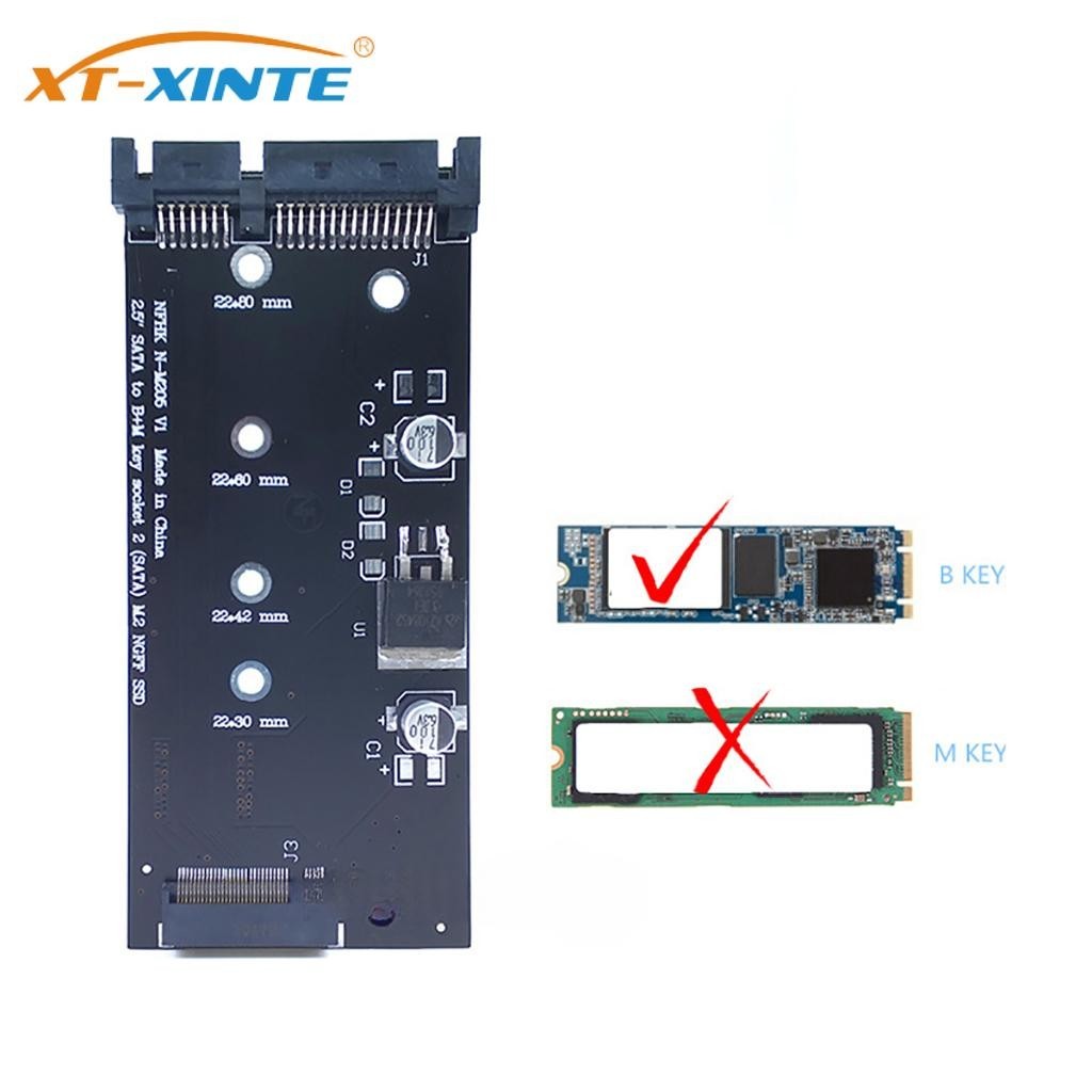 XT-XINTE 2.5" SATA to B+M Key Adapter Card M.2 to SSD3 M2 KEY B-M SSD ...