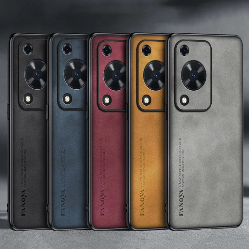 For Huawei Nova Y72 Luxury Business Retro Leather Soft Rubber TPU Case ...
