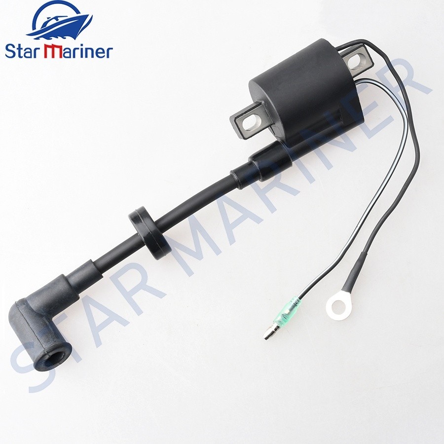 6E0-85570 Ignition Coil With Cap For Yamaha Outboard Motor 2T 4HP 5HP ...