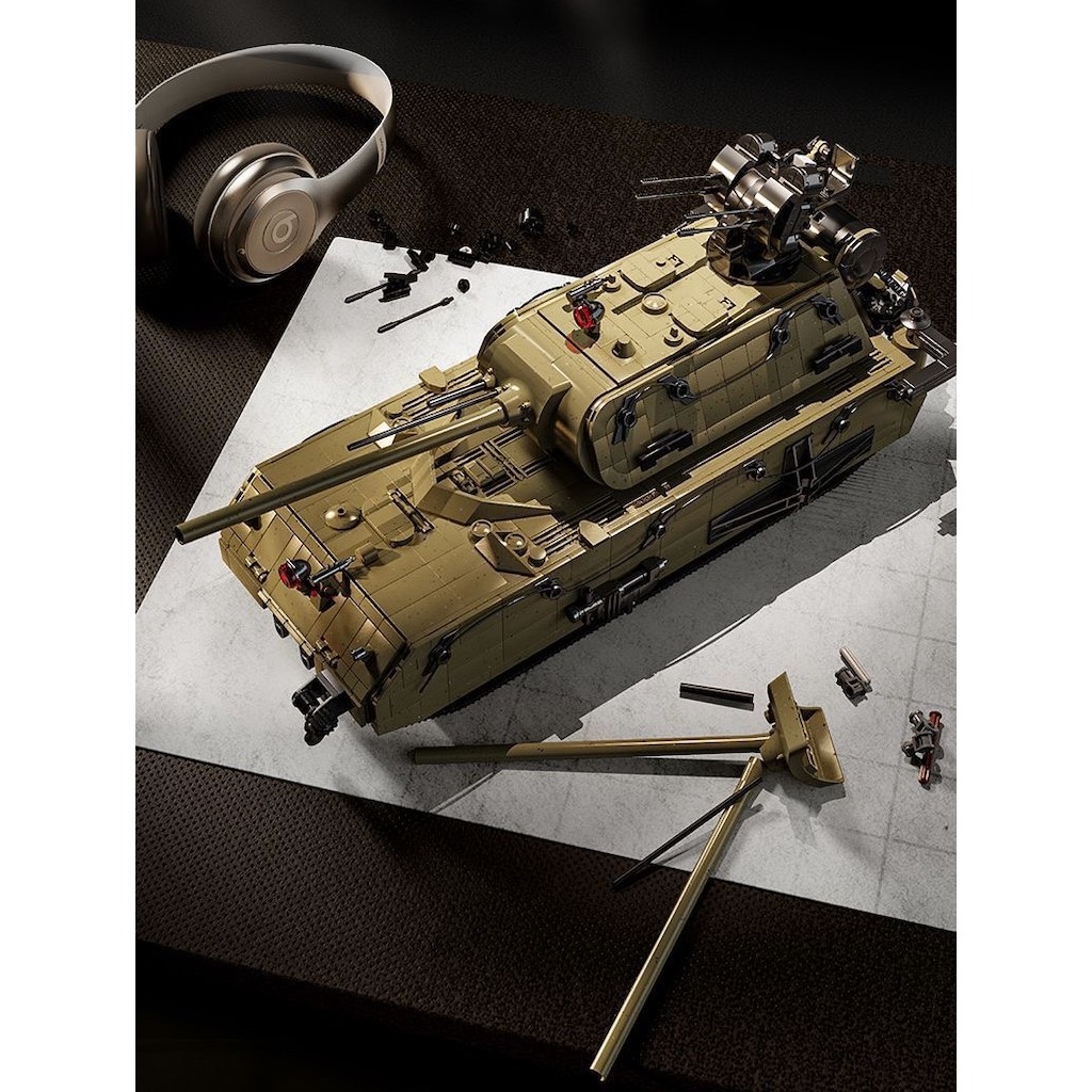 MYBRICKSTORE 3339PCS MOC Large Green Panzer VIII Maus Heavy Tank Figure ...