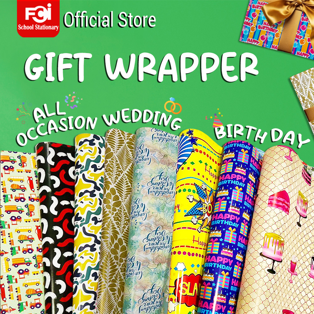 FCI Assorted Glossy Coated Gift Wrapper, All Occasion , Birthday ...