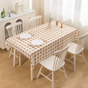 137*180cm Simple Checkered Tablecloth Kitchen Dining Table Waterproof ...