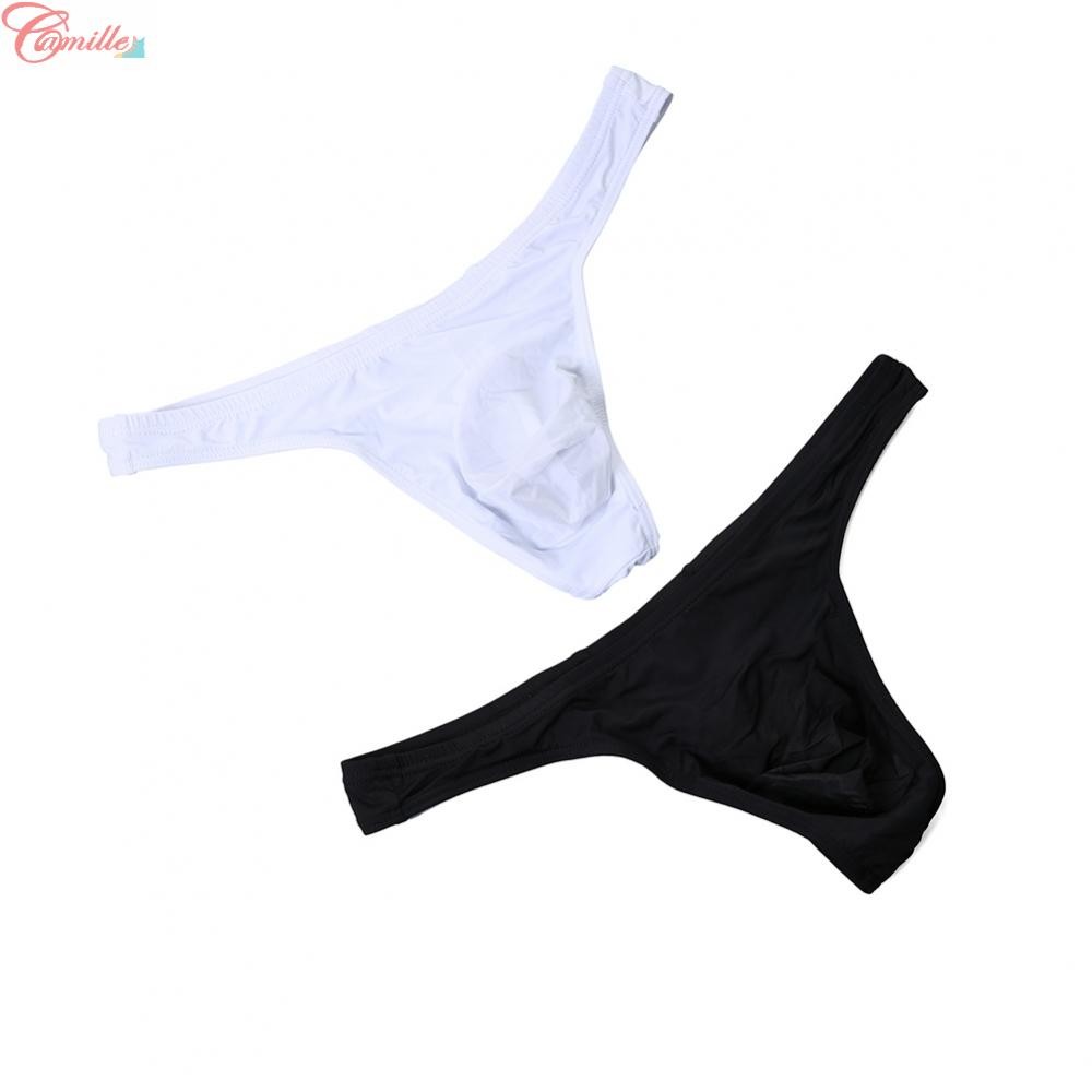 【CAMILLES】Daring Design for Men Sheer Ice Silk Low Waist GStrings and ...