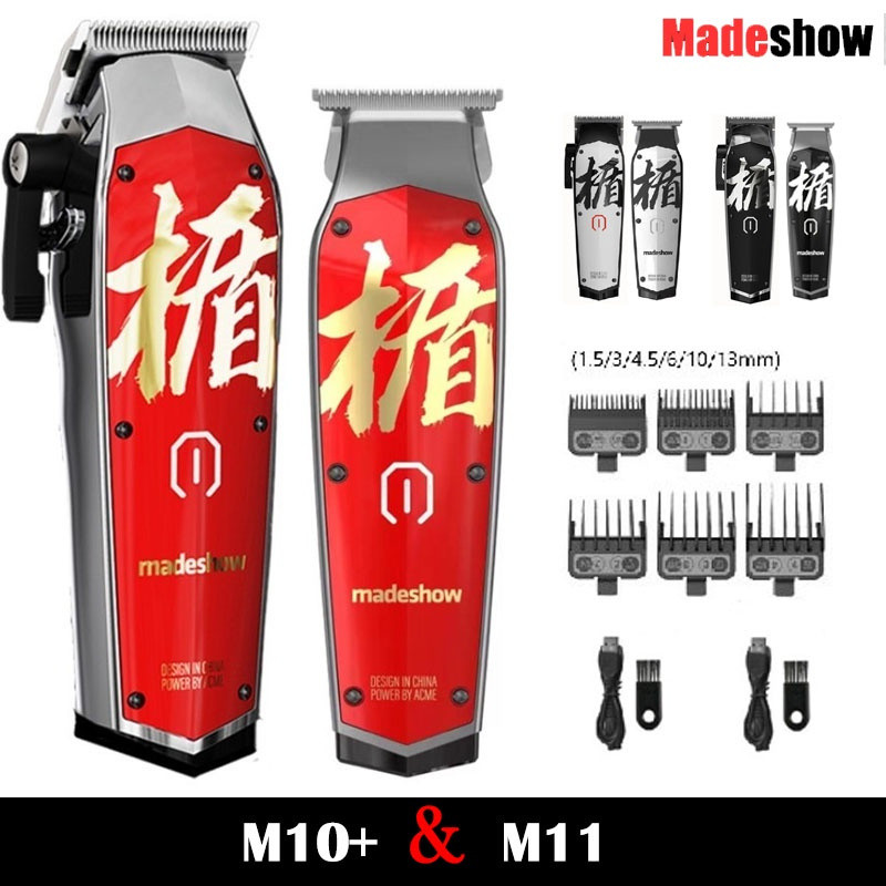 Madeshow M10+ M11 Kit Hair Clipper Hair Trimmer for Men 0MM ...