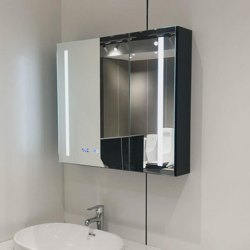 Smart Mirror Box Mirror Cabinet led Aluminum Alloy Space Aluminum ...