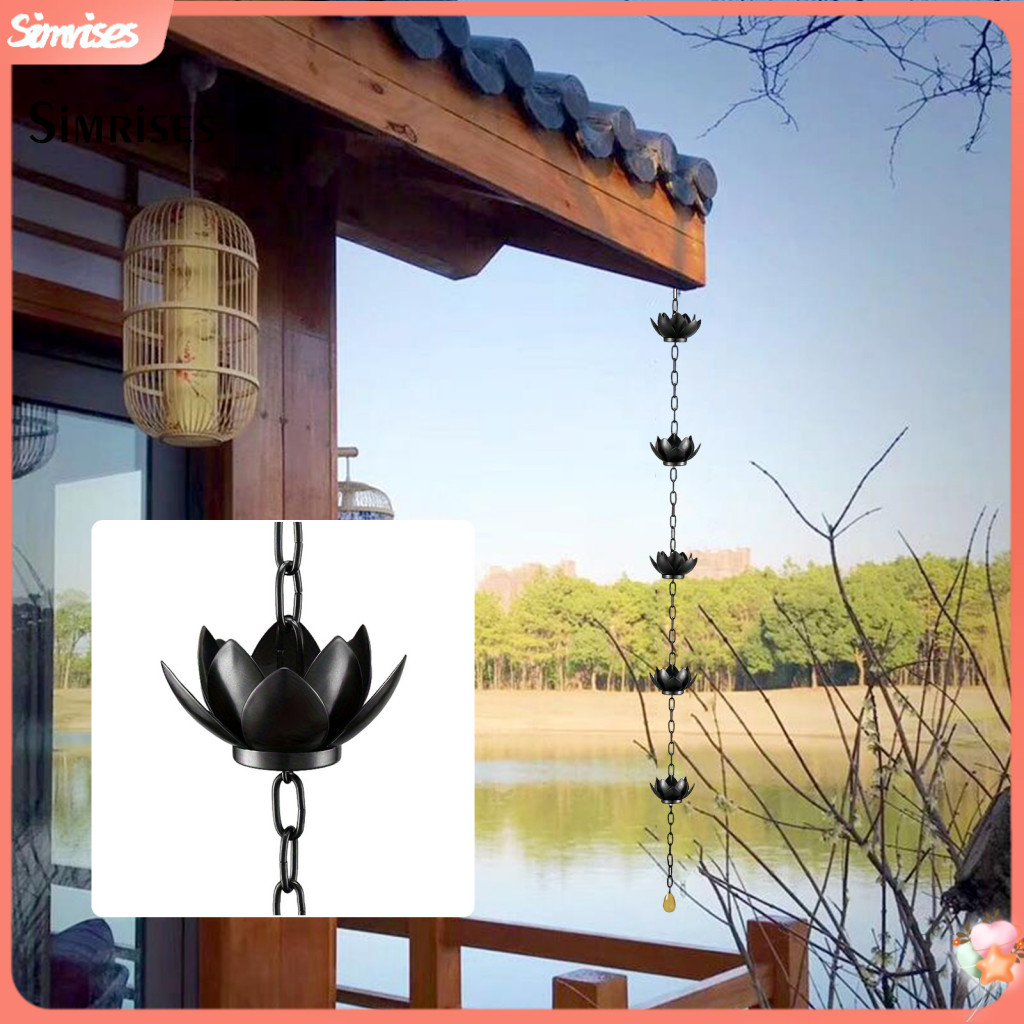 SIM| Easy to Install Rain Chain System Lotus Cup Rain Chain Design ...