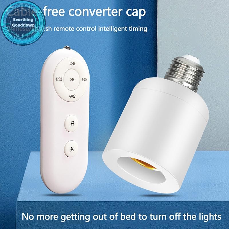 EVERTHING Wireless Remote Control E27 Light Socket Lamp Holder 8M Range ...