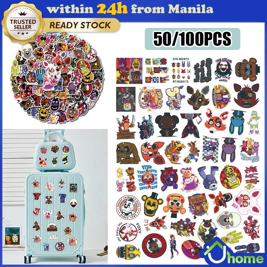 【SOYACAR】100pcs Anime Five Nights Freddy Sticker Fnaf Game Sticker ...