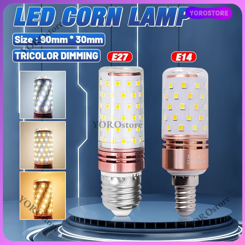 Led Light Corn Bulb Lamp 12W E27 Tri Color led bulb For Home Office ...