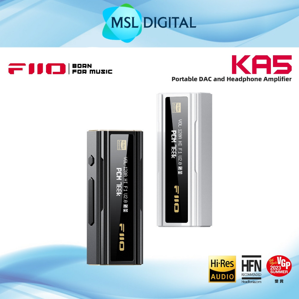 FiiO KA5 Portable DAC and Headphone Amplifier 3.5+4.4 Dual Outputs OLED Display | Shopee Philippines