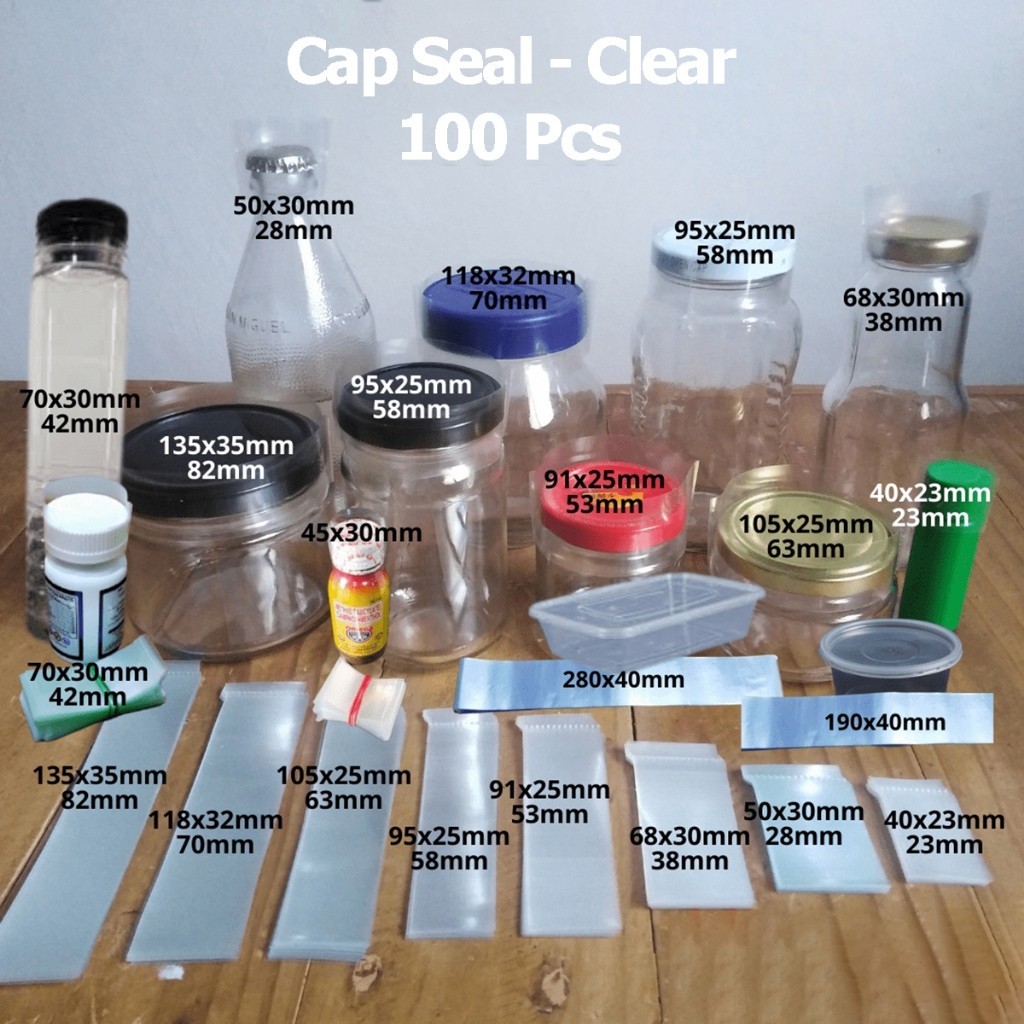 Shrinkable Plastic Cap Seal 100pcs PVC High Quality Shrinkable Wrap ...