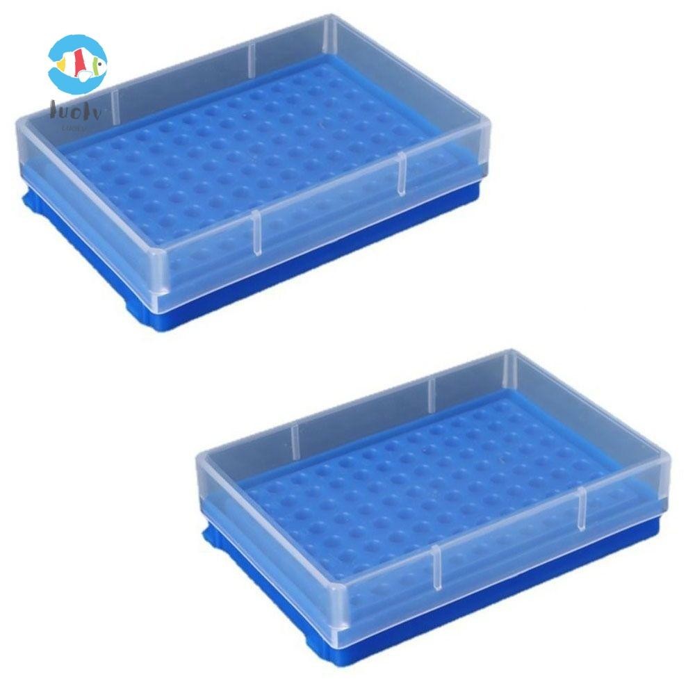 LUOLUVO 2pcs PCR Tube Rack, 96 Holes PP Microcentrifuge Tubes Rack ...