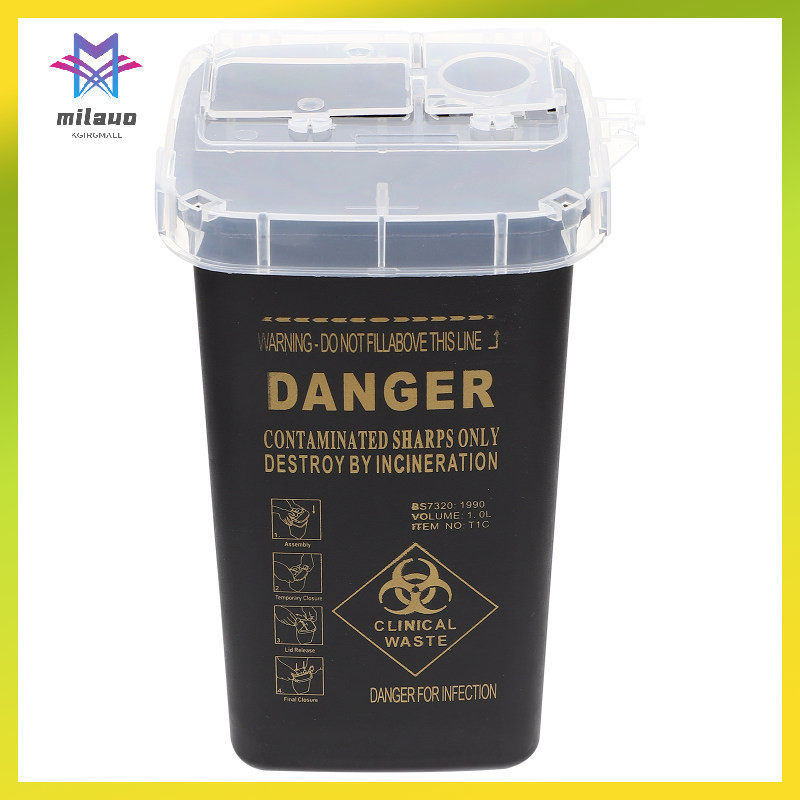 milauo Salon Sharps Disposal Container Tattoo Storage Box Trash Can ...