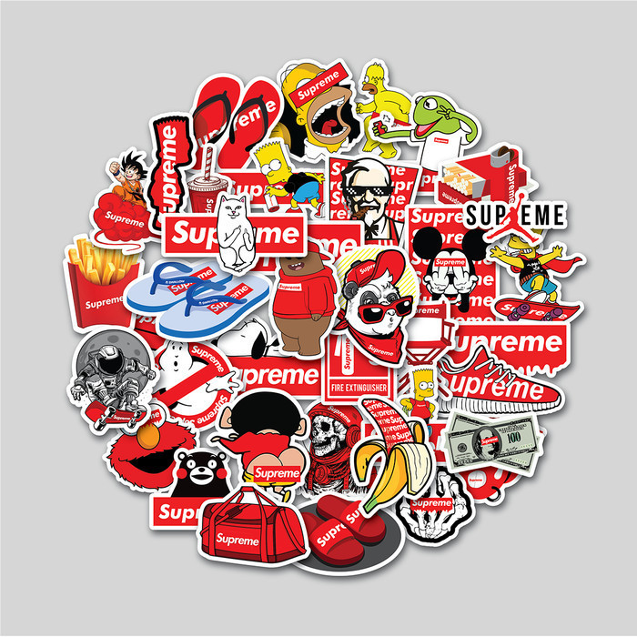 Laris STICKER PACK SUPREME | Tumbler STICKER | Helmet Suitcase LAPTOP ...