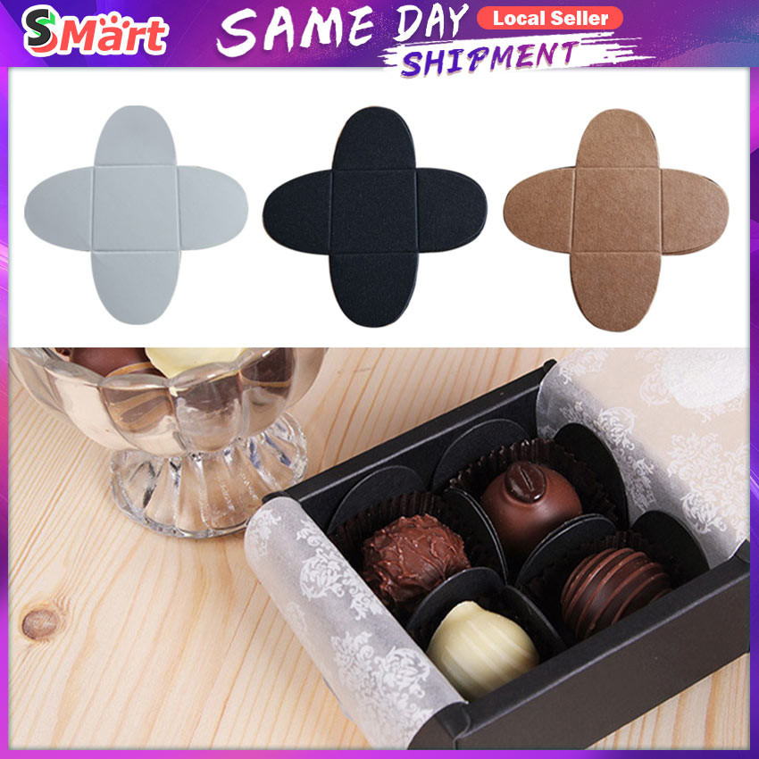 50pcs Chocolate Wrappers Candy Cups Tray Paper Dessert Base Packaging ...