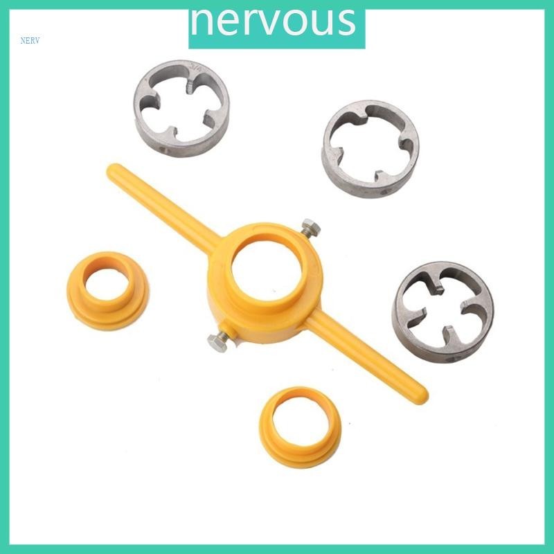 NERV 6 Pcs NPT Die Set PVC Thread Maker Tool Pipe Round Die Set Pipe ...