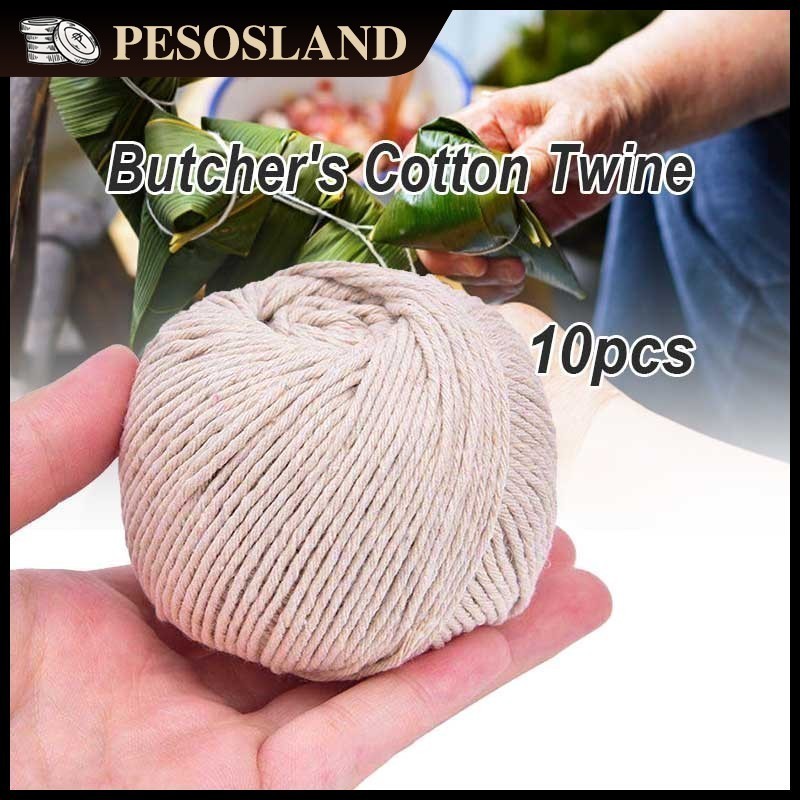 10 Rolls Meat Sausage Tie Rope Trussing Turkey Barbecue Strings Cotton ...