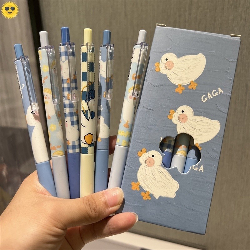 Set of 6 Cute Duck Shape Black Ink Pens 0.5mm CRD | Shopee Philippines