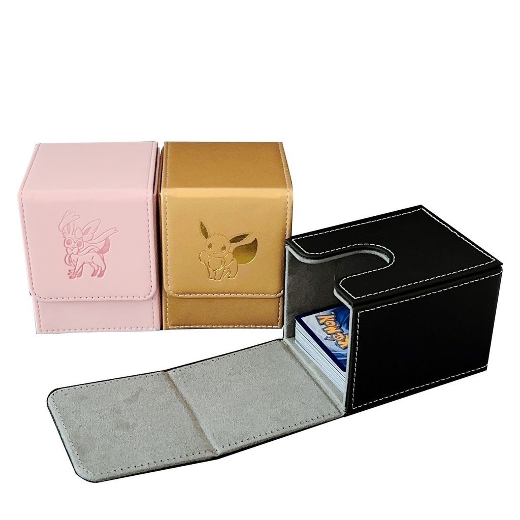 Pokémon Card Box: Eevee Leather PTCG Card Box Official DIY Large ...