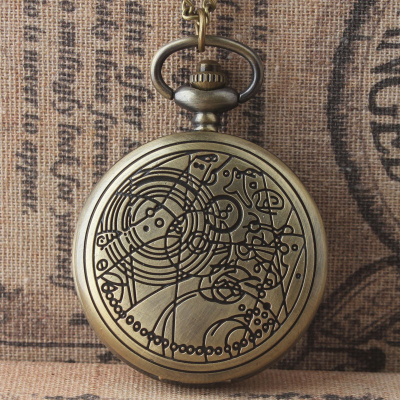 Lenovo Dense Large Retro Quartz Graffiti Nostalgic Pocket Watch Compass ...