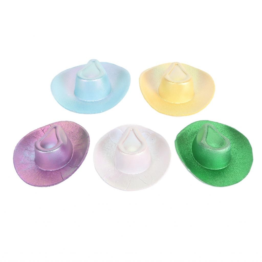 5pcs Mini Cowboy Hat Cute Miniature Dollhouse Decoration Supply GSS ...