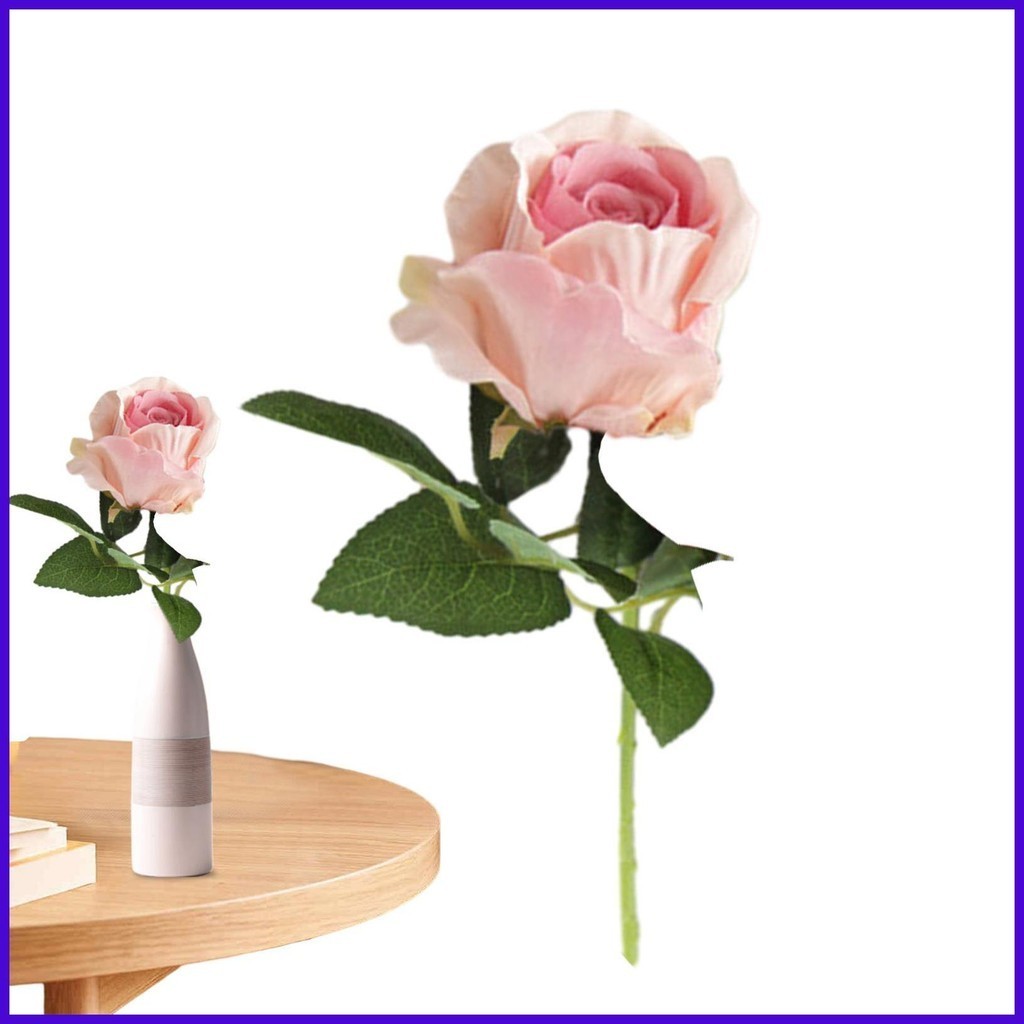 Simulation Rose Flower Rose Single Stem Fake Flower Decor Realistic ...