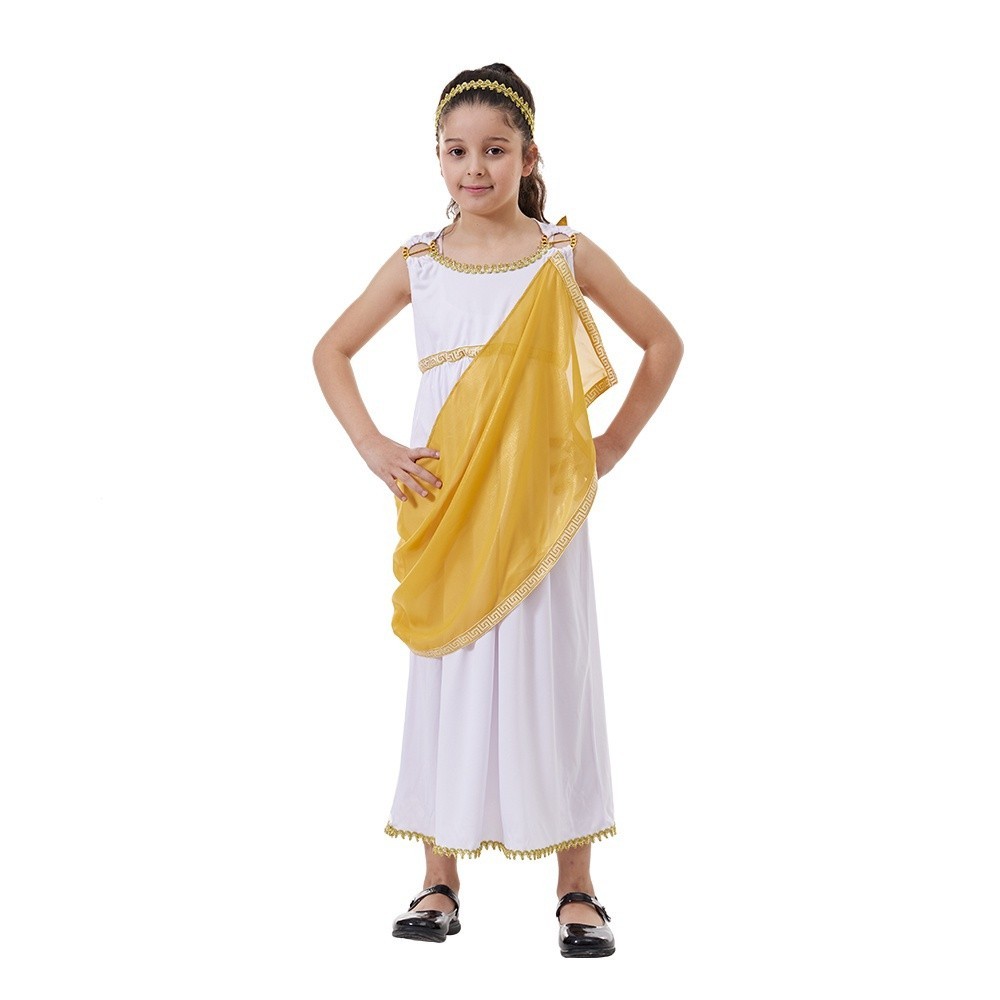 Girls Lovely Roman Kids Greek Goddess Costume Child Halloween Beauty ...