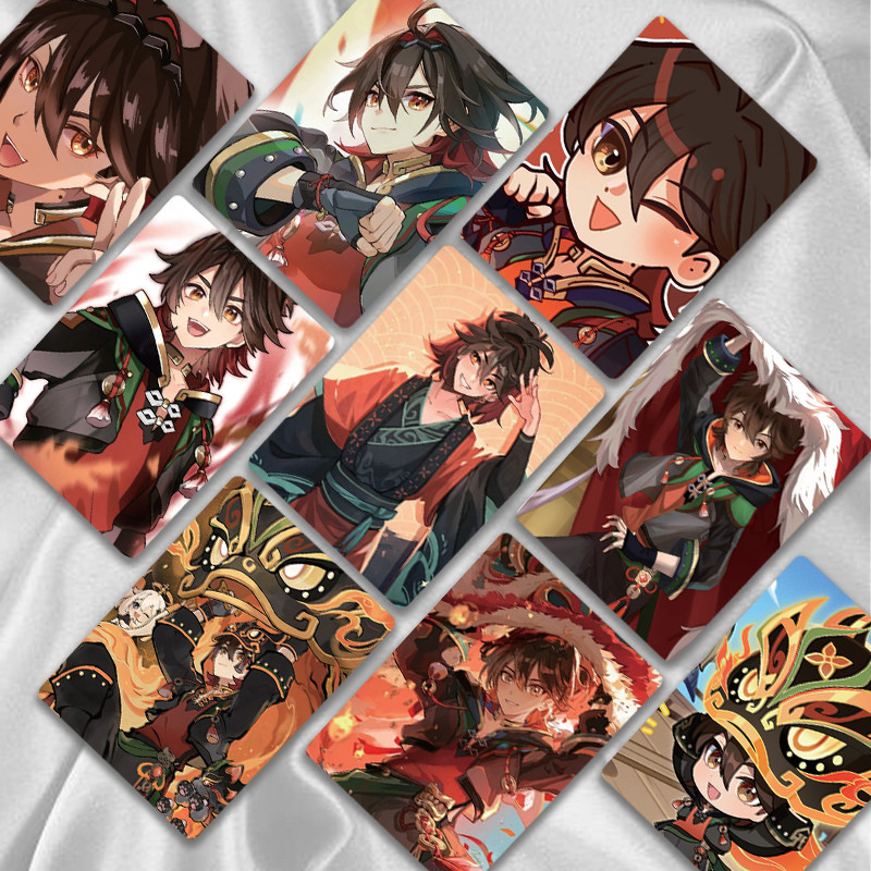 50pcs/box GENSHIN IMPACT Laser Holographic Photocards Chevreuse Gaming ...