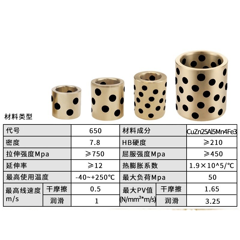 JDB3545 MPBZ35A inlaid graphite copper sleeve self-lubricating bearing ...