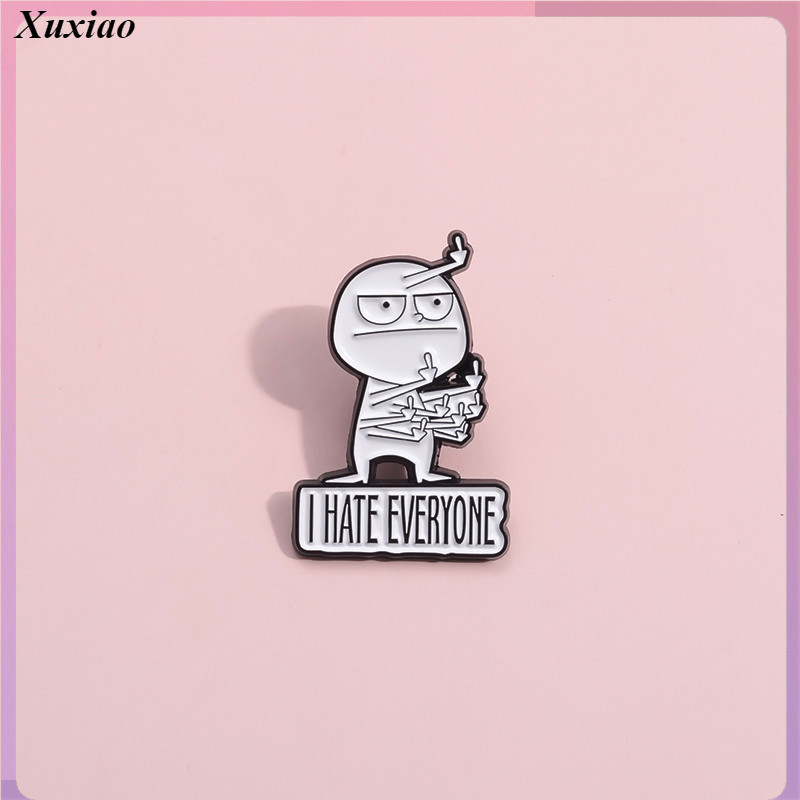 Creative Middle Finger Angry Speech Personal Expression Enamel Brooch ...