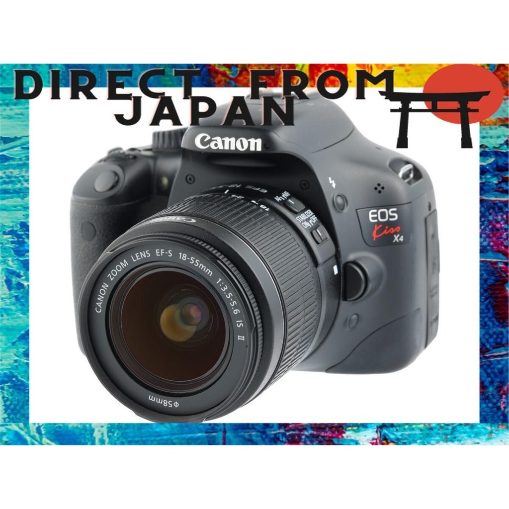 [Used]《Good quality》Canon EOS Kiss X4 + EF-S 18-55mm F3.5-5.6 IS II 18 million pixels APS-C ...