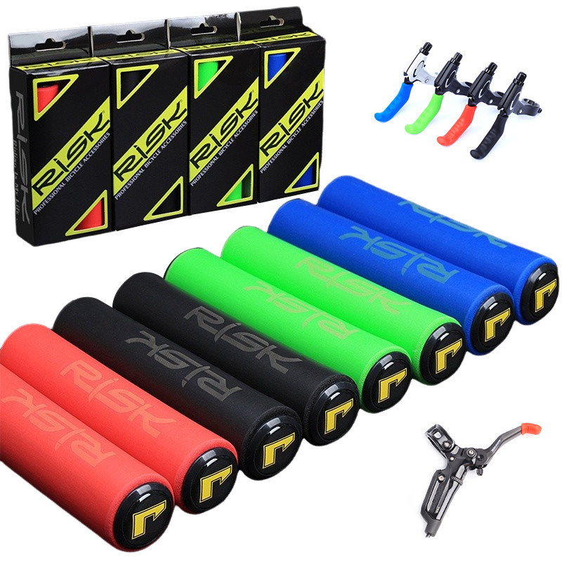 RISK Bicycle Silicone Sponge Handlebar Grips / Brake Handle Protector ...
